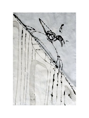 Mathias Wunderlich, Bird, Downward, 2010, Acryl auf Papier bei Pamono kaufen