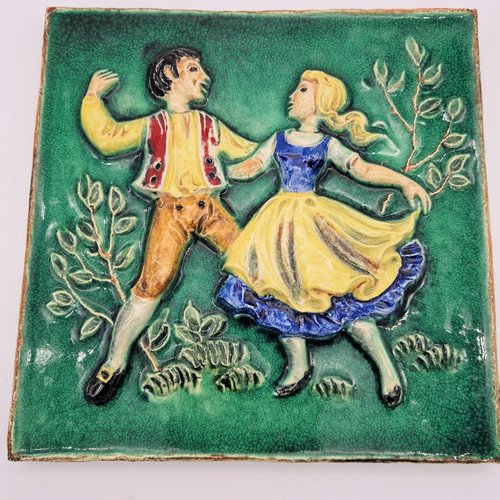 Vintage Ceramic Wall Tile, 1974 for sale at Pamono