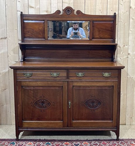 Art Nouveau English Buffet in Mahogany, 1890s for sale at Pamono