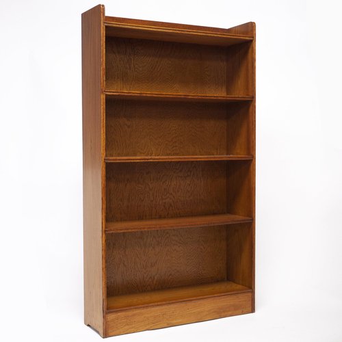 Vintage Oak Narrow Bookcase attributed to Fyne Ladye, 1930s for sale at ...