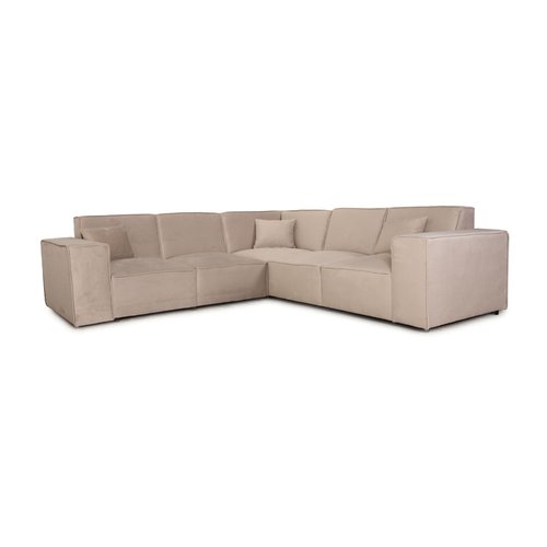 Beluga Velvet Fabric Corner Sofa in Cream from Iconx Studio for sale at ...