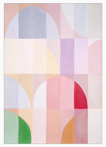 Natalia Roman, Pastel Art Deco Flora, 2023, Acryl auf Aquarellpapier bei Pamono kaufen