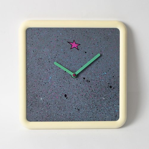 Splatter Wall Clock from EJ, 1980s for sale at Pamono