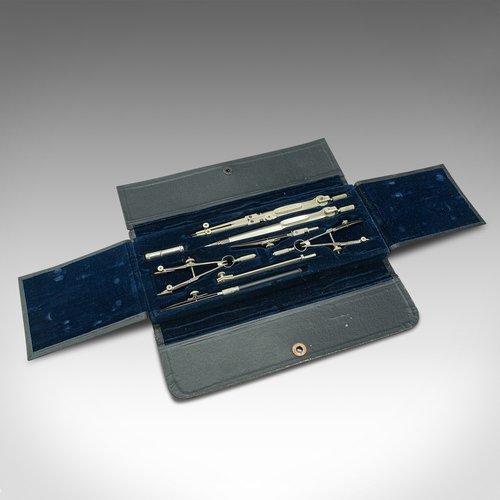 Vintage German Drawing Instrument Set, 1930s, Set of 8 for sale at Pamono