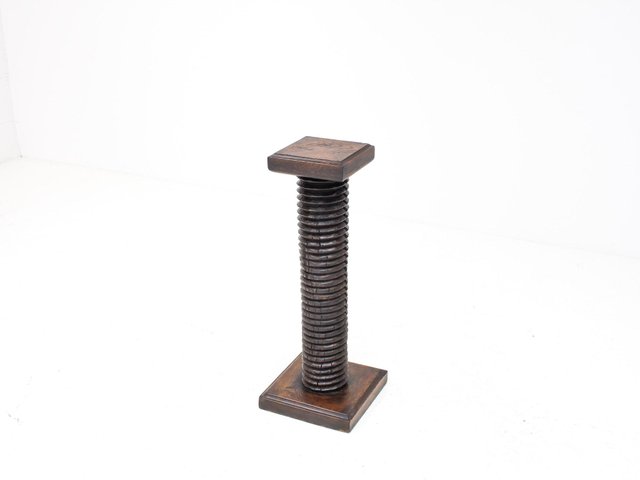Vintage French Turned Column Screw Plinth in the style of Charles ...