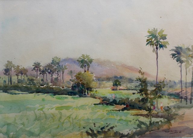 Than Aung, Monywa II, 2003, Watercolor, Framed for sale at Pamono