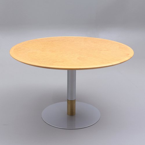 Pillar Desing Round Table with 2 Metal Base and 2 Wood Tops for sale at ...