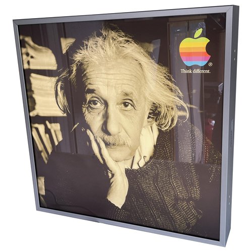 Think Different Albert Einstein Leuchtreklame von Apple, 1997 bei ...