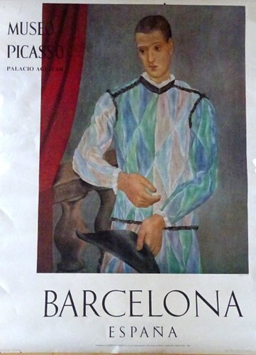 Harlequin Exhibition Poster by Pablo Picasso, 1966 for sale at Pamono