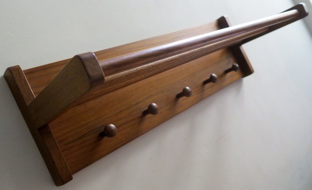 Portemanteau et Chapeau Mural Vintage en Teck par Aksel Kjersgaard pour ...