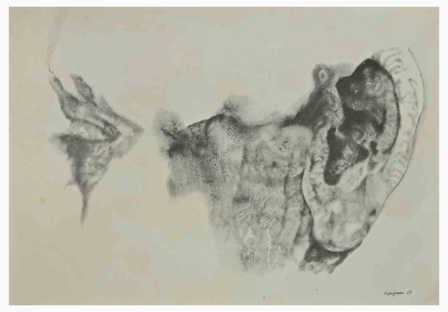 After Renzo Vespignani, The Ears, Phototype Print, 1960s for sale at Pamono