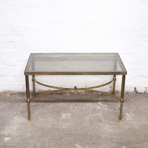 Brass and glass sofa table store