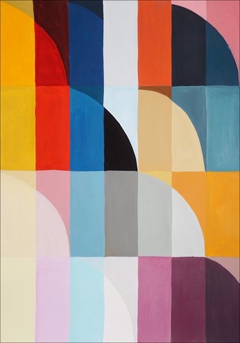 Natalia Roman, The City Waking Up, 2023, Acryl auf Papier bei Pamono kaufen