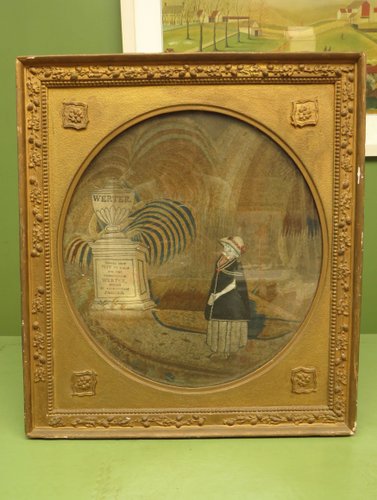 Antique Stumpwork Embroidery Depicting the Sorrows of Werter by Goethe ...