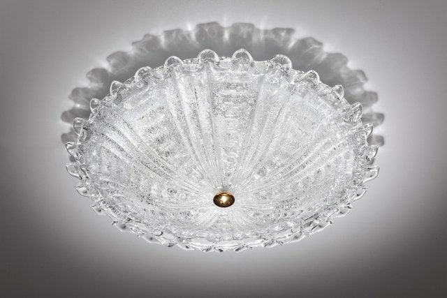 Italienische Hollywood Regency Deckenlampe von Barovier & Toso, 1960er bei Pamono kaufen