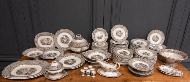 Antique Milan Service, 1800s, Set of 120 for sale at Pamono