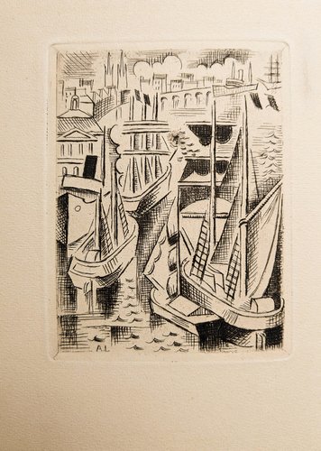 André Lothe, 1926, Original Etching on Paper for sale at Pamono
