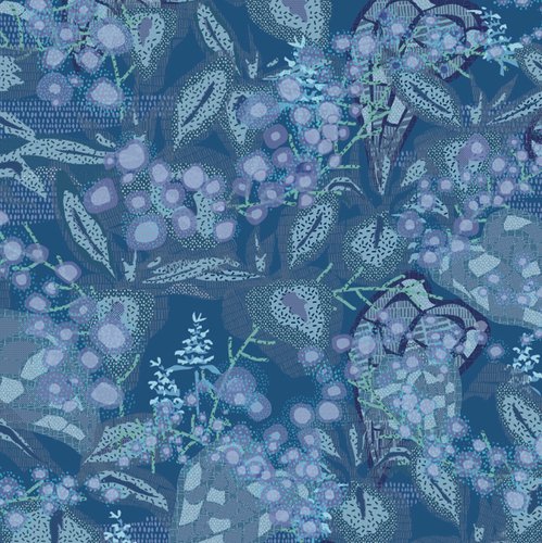 72 Kō Geishi Natsukarekusa Karuru Blue Panel by Ginette Caron and ...