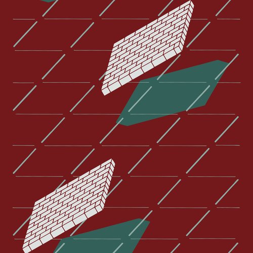 Light Apparitions Brick Wall 3 Fabric Panel by Franco Raggi for ...