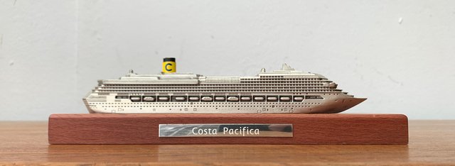 Vintage Italian Metal Costa Pacifica Cruise Ship Model for sale at Pamono