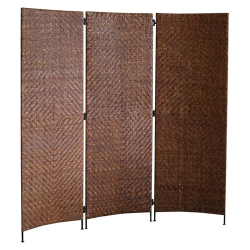 Biombo italiano Mid-Century moderno de ratán, años 50 en venta en Pamono