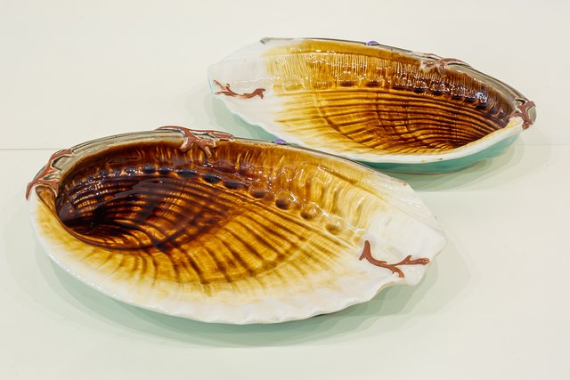 Antique French Shell Dishes by Hippolyte Boulenger for Choisy Le Roy ...
