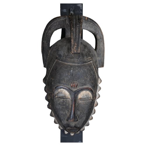 Antique Carved Wooden Face Mask for sale at Pamono