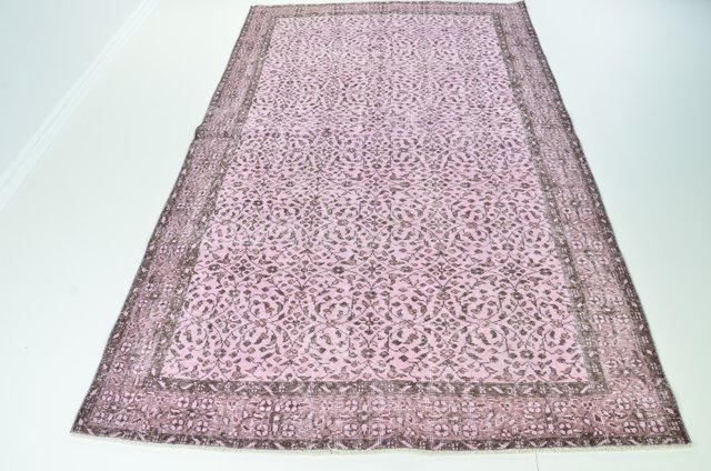Tapis Vintage Rose à Poils Ras d'Anatolie, 1960s en vente sur Pamono