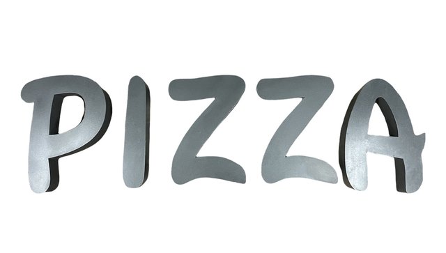 Vintage Italian Pizza Sign, 1970s, Set of 5 for sale at Pamono