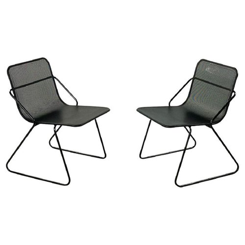 Set of Modern Italian Metal Rod and Perforated Metal Sheet Black Metal ...
