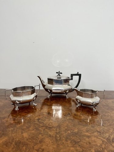 Edwardian Silver Plated Tea Service, 1900s, Set of 3 for sale at Pamono