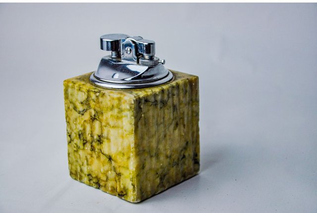 Beige Alabaster Lighter attributed to Romano Bianchi, Italy, 1970s for ...