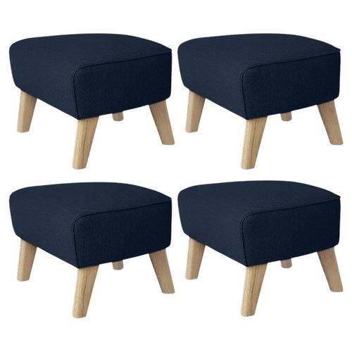 Blue and Natural Oak Sahco Zero Footstools by Lassen, Set of 4 for sale ...