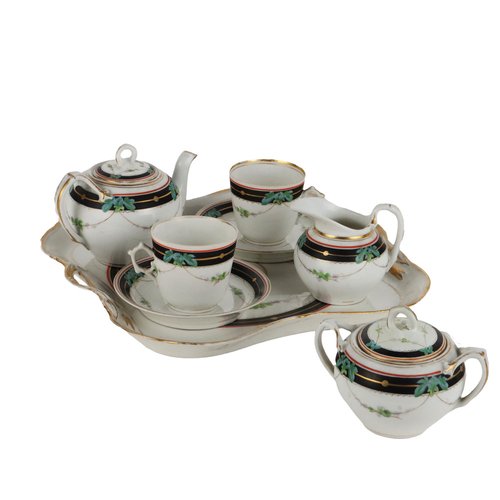 Tete a Tete Coffee Set in Porcelain, Paris, 1860s, Set of 8 for sale at ...