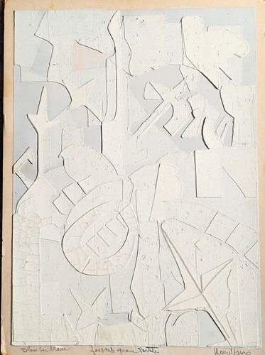 Marcel Janco, White on White, Mixed Media and Collage Plaster, 1960 for ...