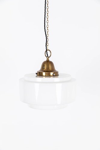 Cylindrical Stepped Opaline Light for sale at Pamono