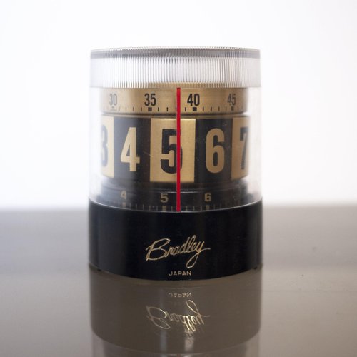 Vintage Digitime Direct Read Cylindrical Alarm Clock attributed to ...