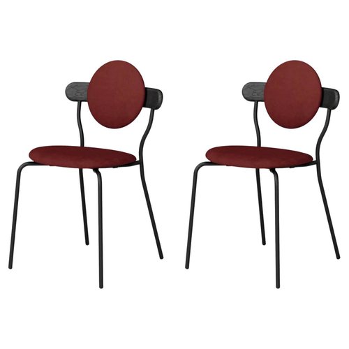 Set of Upholstered Planet Chairs by Jean-Baptiste Souletie for sale at ...