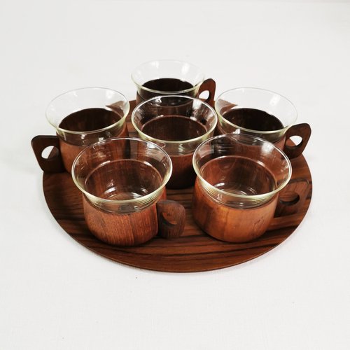 Teak Coffee and Tea Set from Schott & Gen, Mainz, Germany, 1970s, Set ...