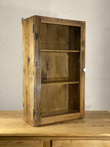 Vintage Display Case in Pine for sale at Pamono