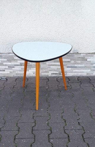 Vintage German Table with Resopal-Coated Plate in Triangular Basic ...