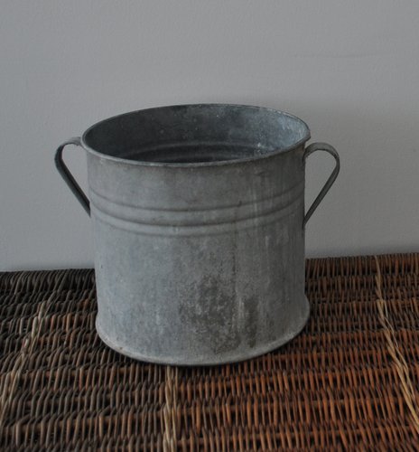 Vintage Galvanized Zinc Planter, 1950s for sale at Pamono