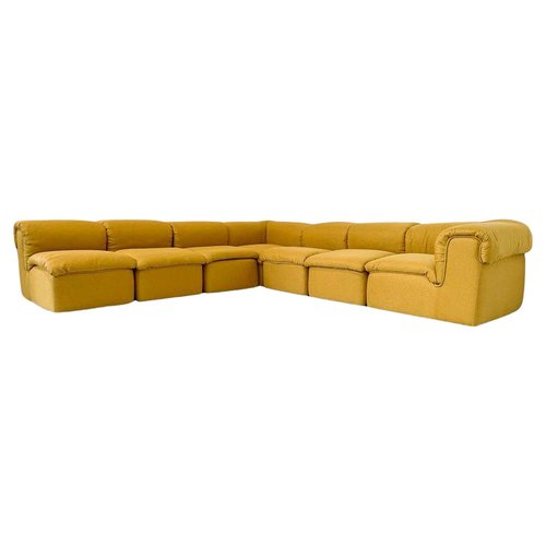 Mid-Century Modern Yellow Modular Sofa, Italy, 1960s, Set of 7 for sale ...