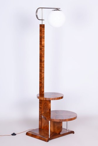 Art Deco Stehlampe aus Chrom von J. Halabala für Up Zavody, Tschechien ...