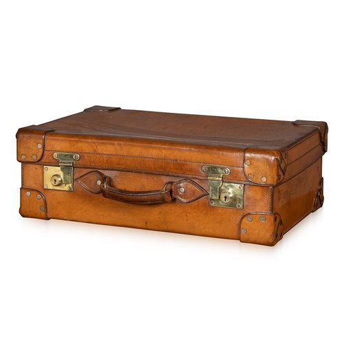 20th Century British Made Bridle Leather Suitcase, 1910s for sale at Pamono