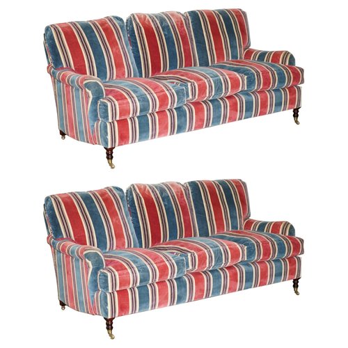 Signature Scroll Arm Sofas von Howard & Sons, 2er Set bei Pamono kaufen