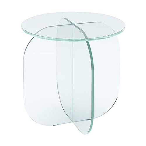 Nor Clear Glass Side Table by Sebastian Scherer for sale at Pamono