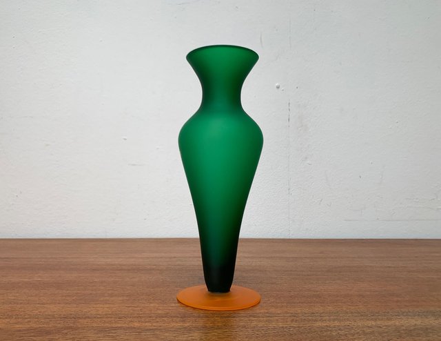 Italian Satinato Series Glass Vase Attributed To Carlo Moretti 1970s For Sale At Pamono