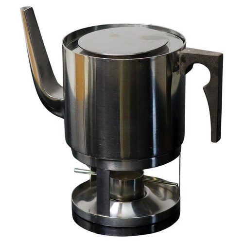 Mid-Century Cylinda Tea Pot and Stove by Arne Jacobsen for Stelton ...