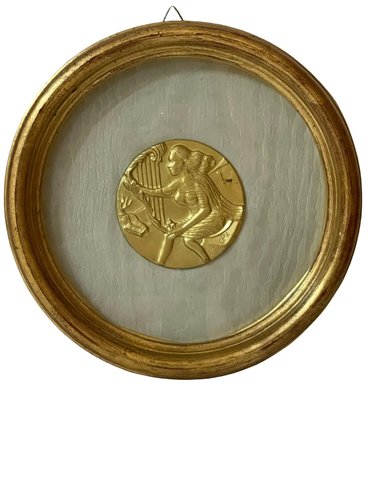 Embossed Gilded Bas-Relief after Salvador Dali for sale at Pamono